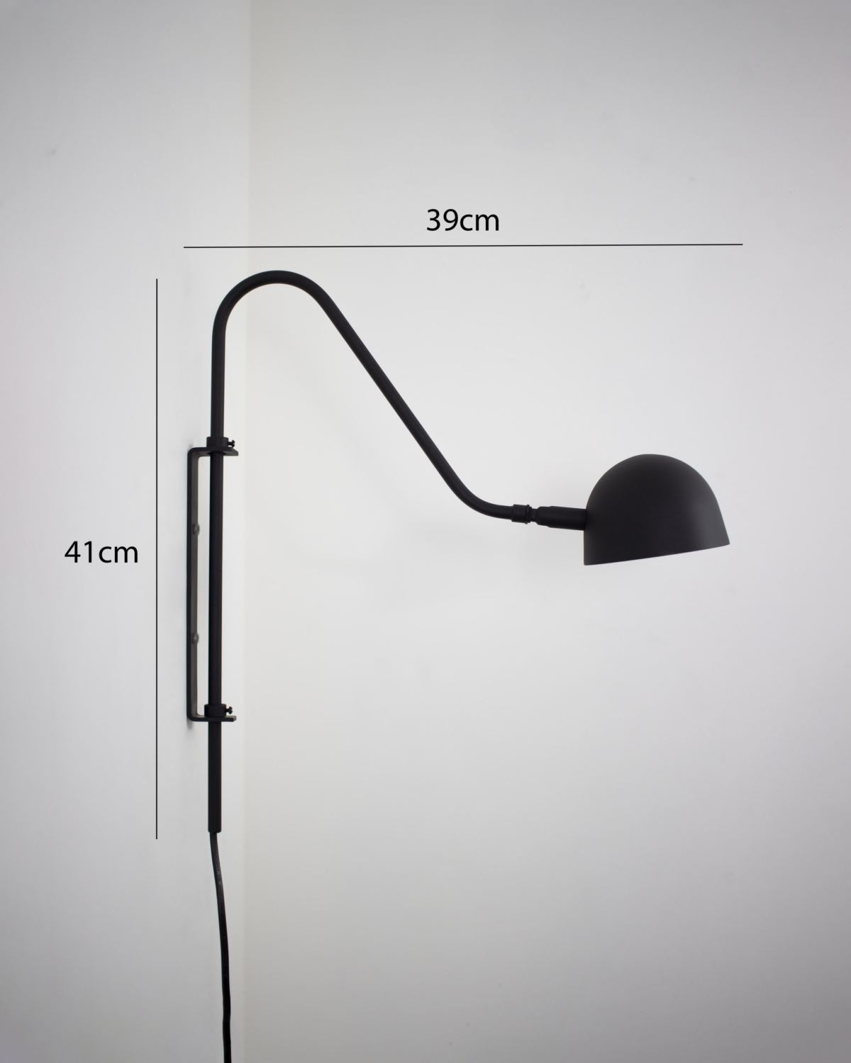 Arandela Shell Articulada Preto 803/1 Spotline – IluminaMundo