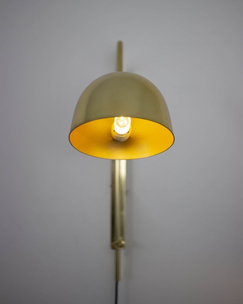 Arandela Shell Articulada Dourada 803/1 Spotline – IluminaMundo