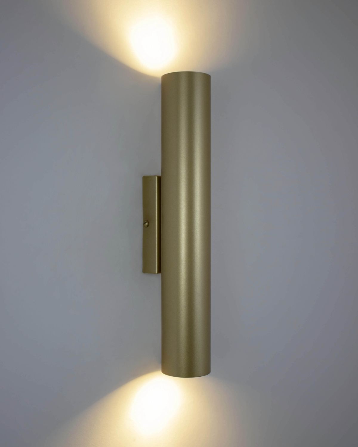 Lustre Arandela Tubo Tubular Dourado Fosco 108 – IluminaMundo